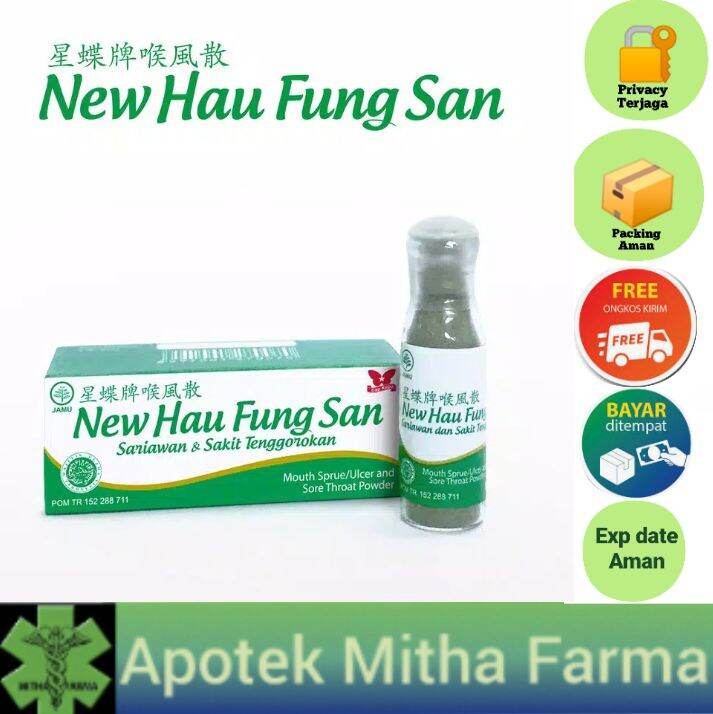 NEW HAU FUNG SAN OBAT SARIAWAN dan SAKIT TENGGOROKAN | Lazada Indonesia