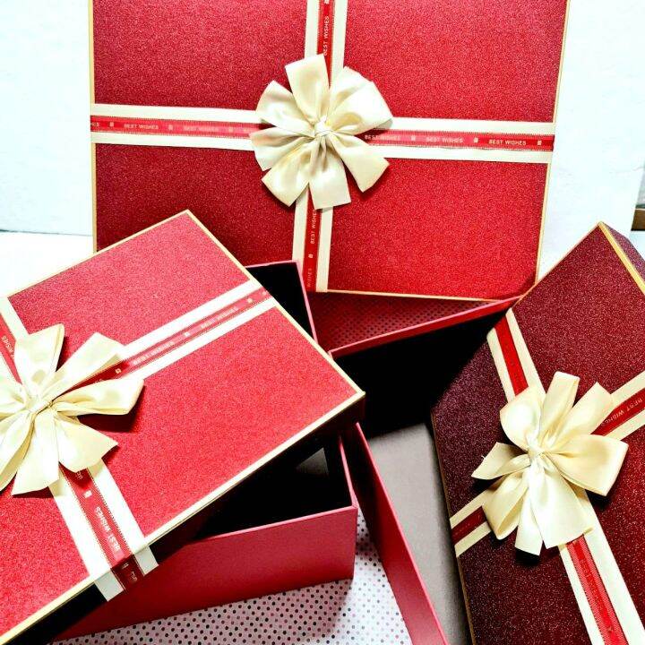{3 Sizes} Gift Box, Shimmery Gift Box (Large) with Matching Best Wishes ...