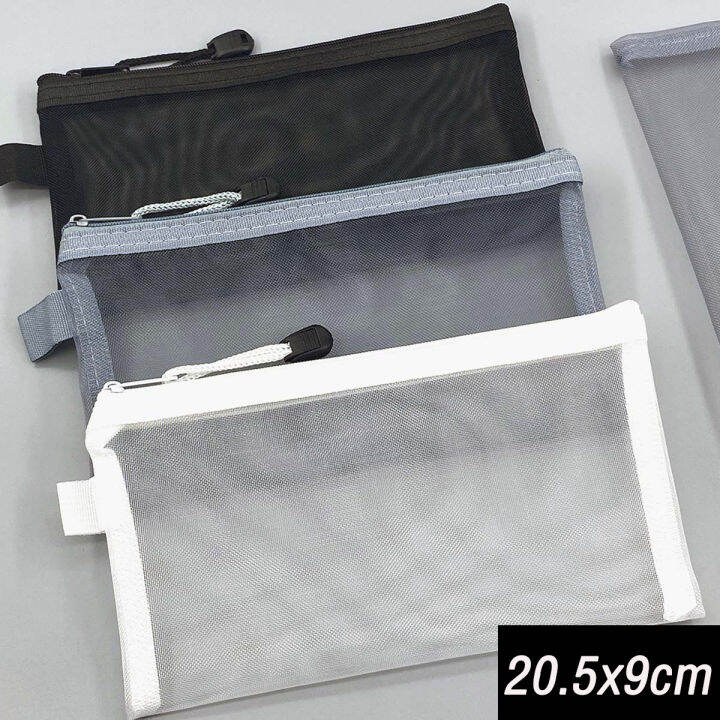 Simplistic Transparent Mesh Pencil Case Pencil Pouch Pencil Case Pen ...