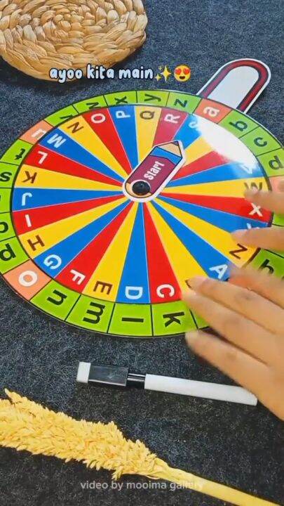Mainan Edukasi Anak Roda Baca Roda huruf Abjad / belajar membaca suku ...