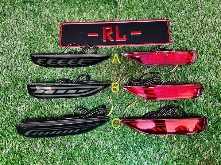 Mitsubishi xpander rear bumper reflector led fog lamp light foglight ...