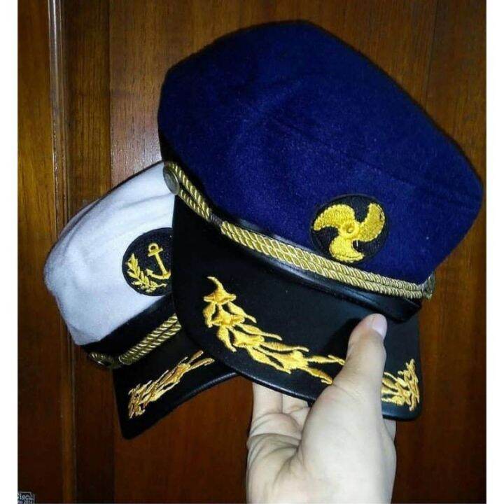 TOPI PELAUT TOPI KAPTEN TOPI SAILOR SAILORHAT SAILOR HAT TOPI PELAYARAN ...