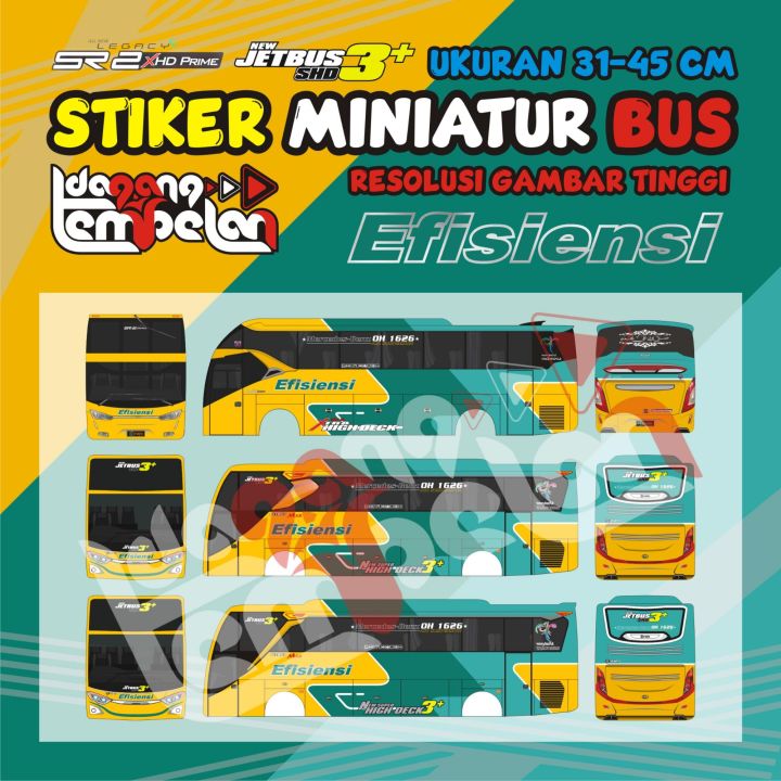 Stiker Miniatur Bus EFISIENSI | Lazada Indonesia