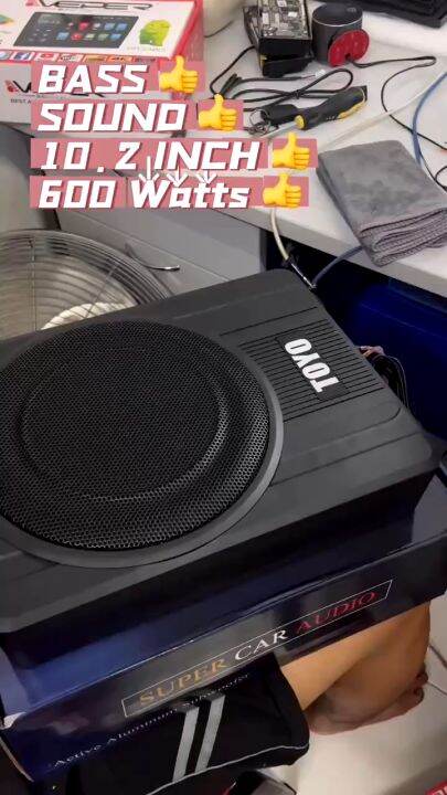 Kitoyo Underseat Subwoofer 10.2'' Car Underseat Active Subwoofer Super ...