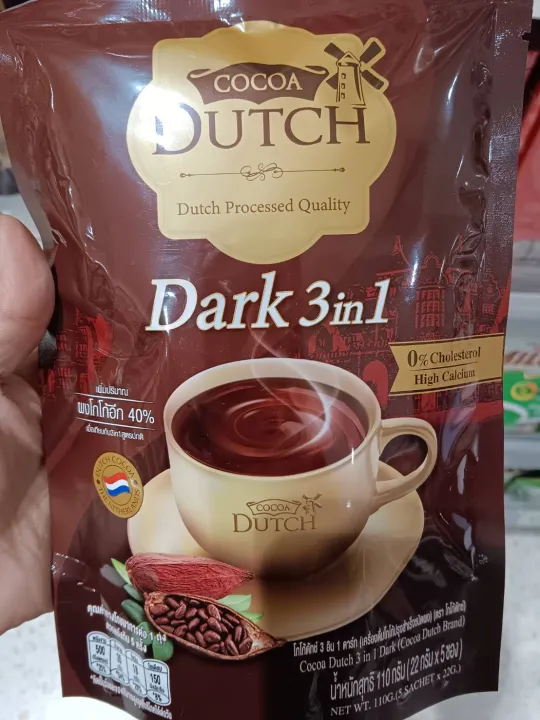 Cocoa DUTCH Dark 3 in 1 โกโก้ดัทช์ 3 อิน 1 ดาร์ก 5 ซอง | Lazada.co.th