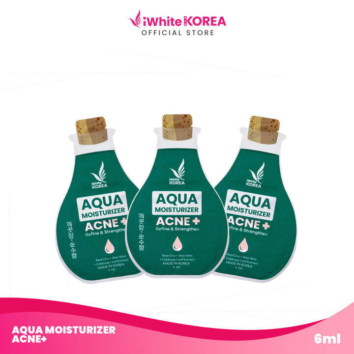 iWhite Korea ACNE+ Aqua Moisturizer Sachet 6ml x 3pcs | Lazada PH