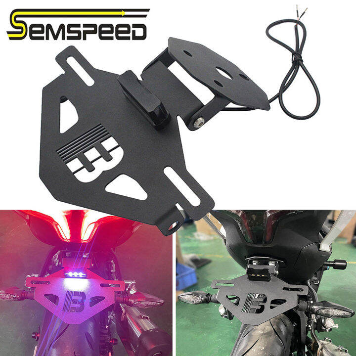 SEMSPEED Motorcycle Rear License Plate Fender Tail Tidy Bracket Holder ...