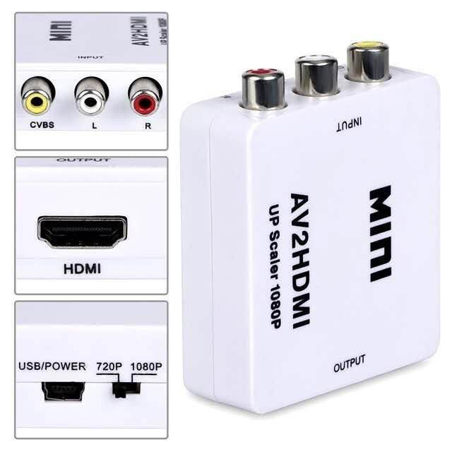 AV to HDMI HD Video Converter 1080P Audio and Video Game Console to ...