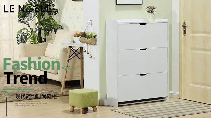 LENOBLE Lemari Sepatu Shoe Cabinet Rack Multilayer Rak Sepatu tertutup ...