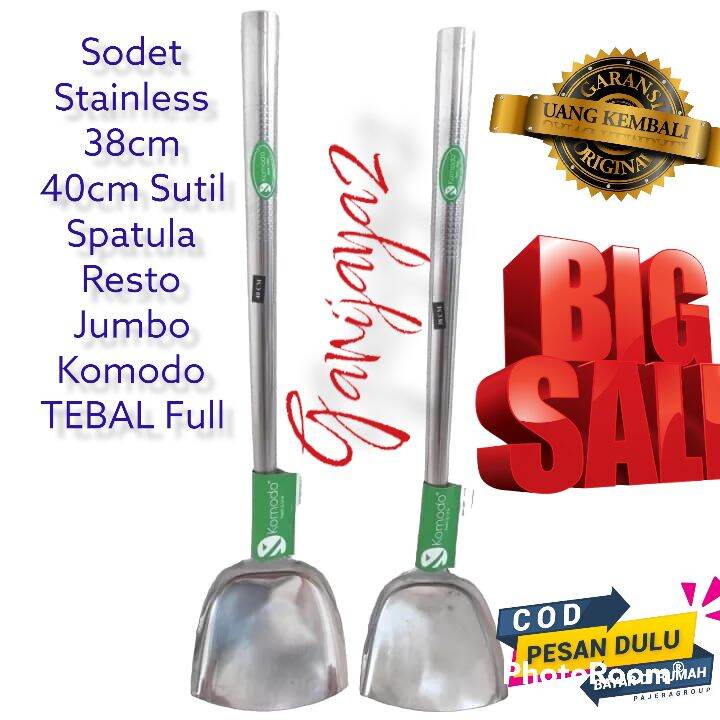 paling laris!!!Sodet Stainless 38cm 40cm Sutil Spatula Resto Jumbo ...