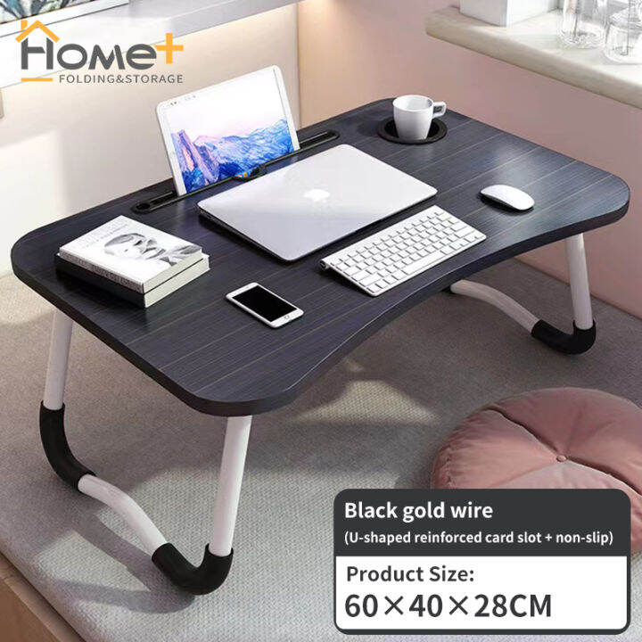 (HOME+) Multi-purpose Foldable Desk Lazy Bed Desk Simple Small Desk for ...