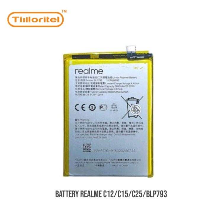 BATTERY REALME C12/C15/C25/BLP793 | Lazada Indonesia