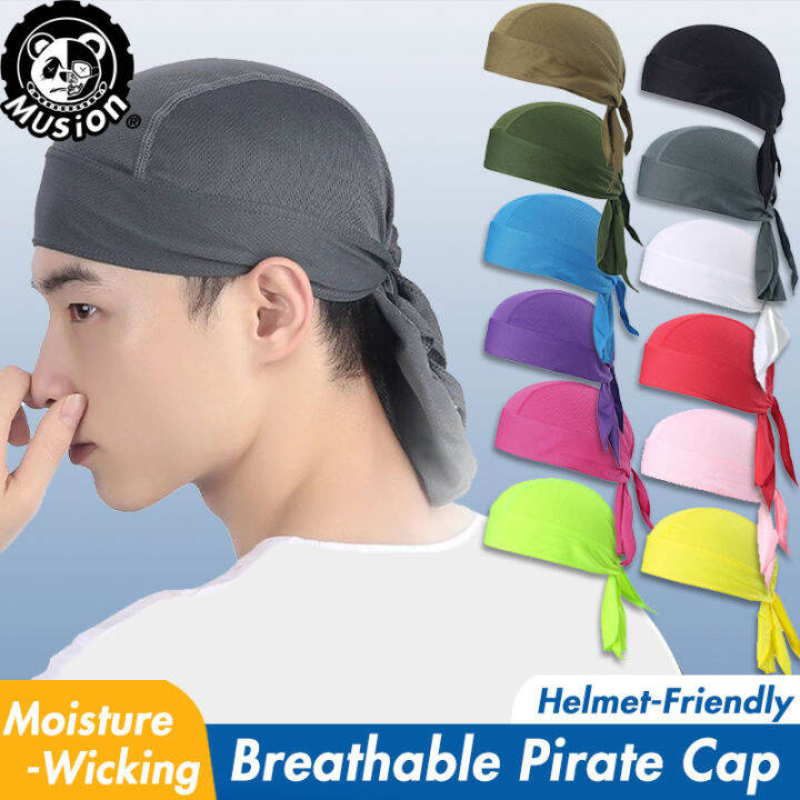 หมวกกันน็อค Musion หมวกโจรสลัดด้านในดูดซับเหงื่อป้องกันฝุ่น UV Head Cover ขี่นอกหมวกกีฬา ...