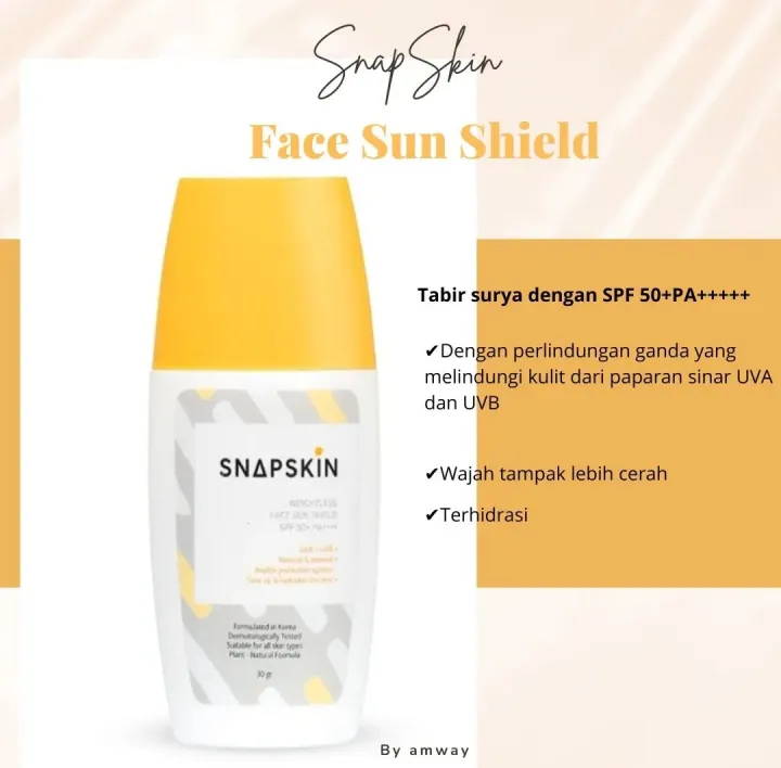 Snapskin Face Sun Shield SPF50+ PA++++ Amway | Lazada Indonesia