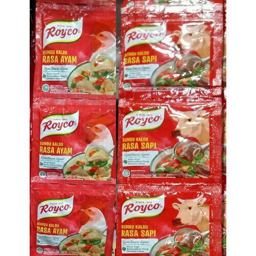 Royco penyedap kaldu rasa ayam rasa sapi renceng 12 sachet | Lazada ...