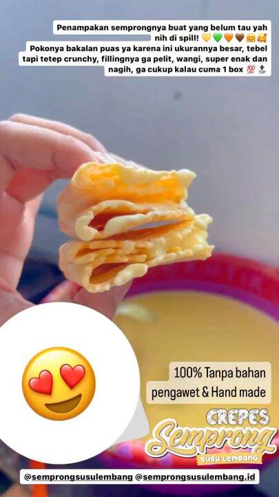 Kue Crepes Semprong Susu Lembang (isi 12 pcs) - Tam Snack | Lazada ...