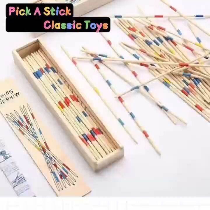 NOVELTY Pick A Stick Game Classic Toys 1980s Mainan Klasik Angkat Stick ...
