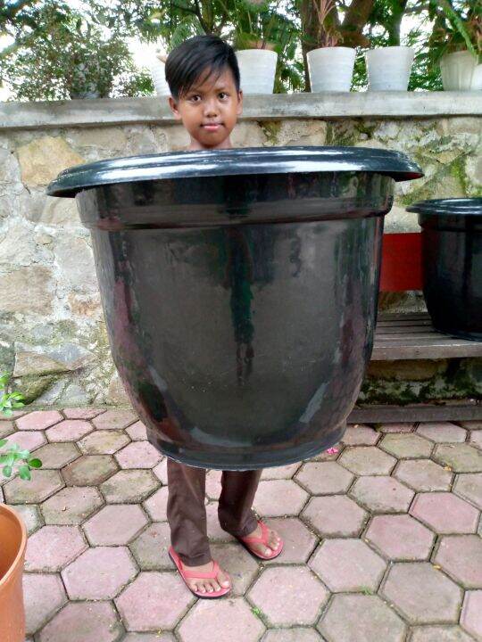 Pot Bunga Besar Jumbo Ukuran 70/Pot Tanaman Jumbo Cempaka 70 Hitam ...