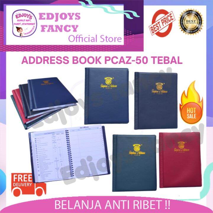 Edjoys Buku catatan alamat dan telepon abjad Address book PCAZ-30-50 ...
