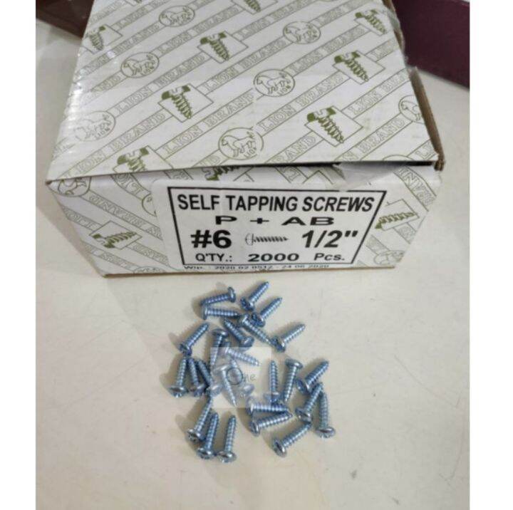 (6x1/2) Tapping Skrup / Sekrup Moon Lion 1 Dos Moonlion Screw (P+AB ...