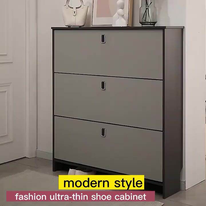 【SG Local Seller】17/24cm Ultra-Thin Shoe Rack Outdoor Shoe Cabinet Door ...