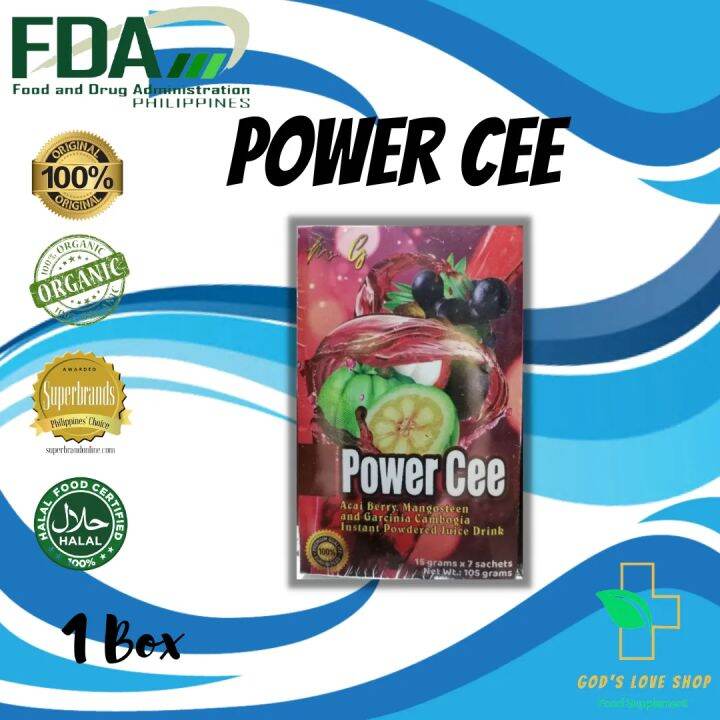 1 BOX POWER CEE JUICE DRINK 7 SACHET ORIGINAL AUTHENTIC SOLD BY GOD's ...