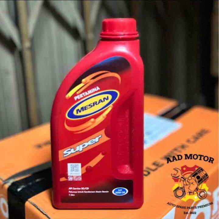 OLI PERTAMINA MESRAN SUPER 1 LITER 20W50 | Lazada Indonesia