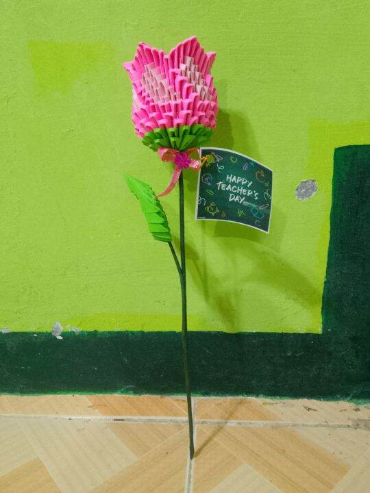 3d origami single steam flower | Lazada PH