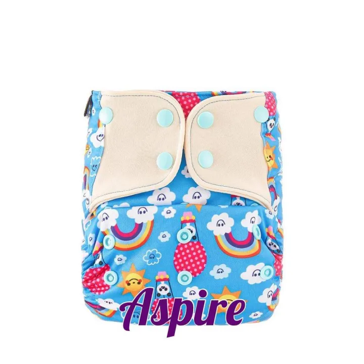 Booldeet Posh Cloth Diaper with 4-layer contoured microfiber insert ...