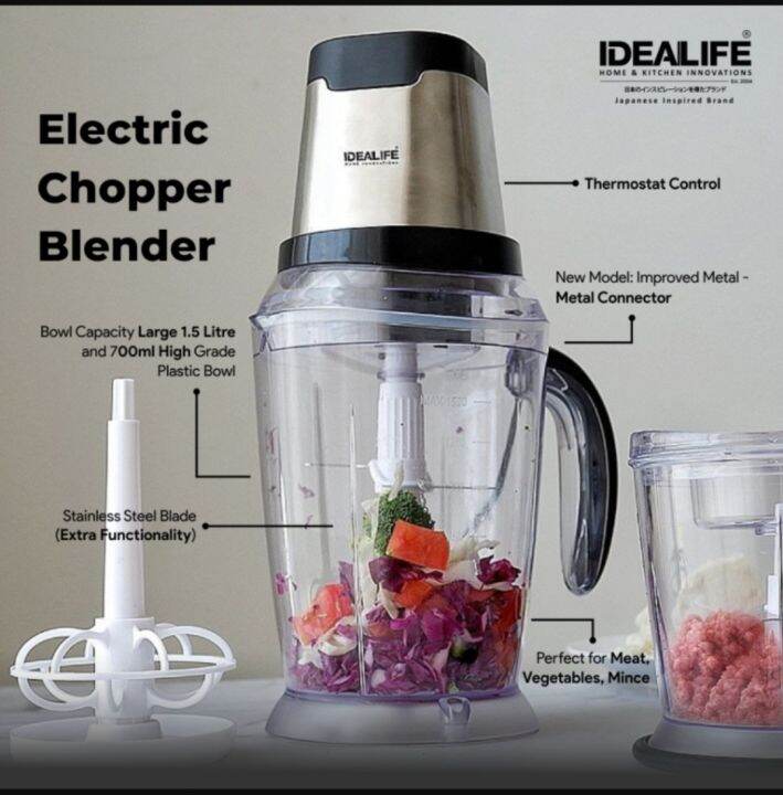 Blender Chopper Penggiling Daging Sayur/Buah Idealife IL 219s | Lazada ...