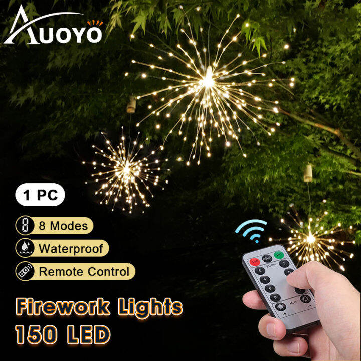 Auoyo Firework Light 8 Modes 150 Lamp Dandelion Exploding Star Led ...
