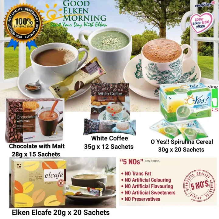 Original from hq E Brand Elcafe Ginseng/White Coffee/Chocolate with ...