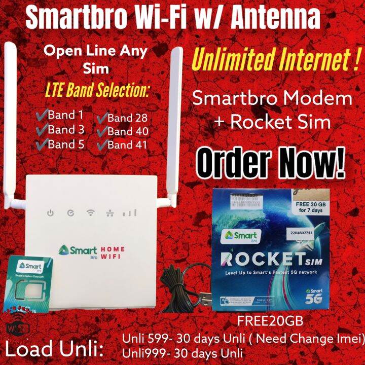 Unli Data! Smartbro Sim with Gomo & Rocket Sim | Lazada PH