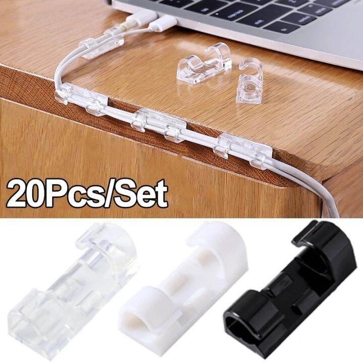 🔥Fast shipping🔥20pcs Cable Winder Clip Self Adhesive Cable Management ...