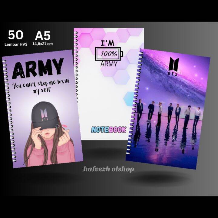 Buku Catatan Notebook Notes Notepad Spiral A5 BTS Army BTS | Lazada ...