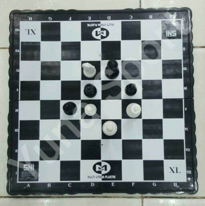 CATUR PLASTIK SNI SIZE JUMBO BESAR CHESS SMOOTH FINISHING PLASTIC ...