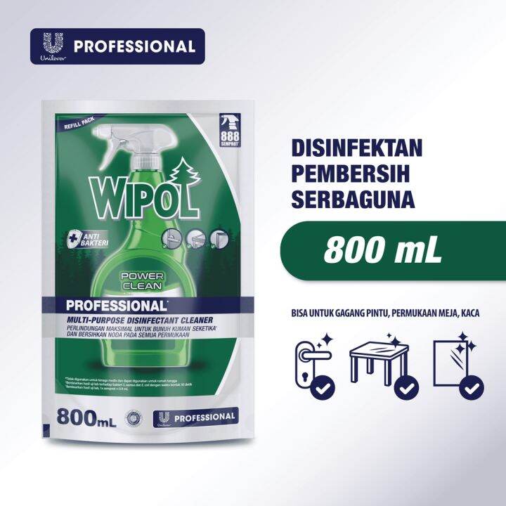 WIPOL PROFESSIONAL MULTI-PURPOSE DESINFECTANT CLEANER 800ML | Lazada ...