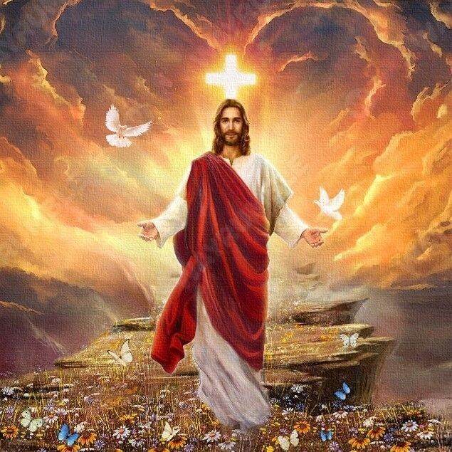 hiasan dinding lukisan cetak Yesus Kristus merpati putih plus FIGURA ...