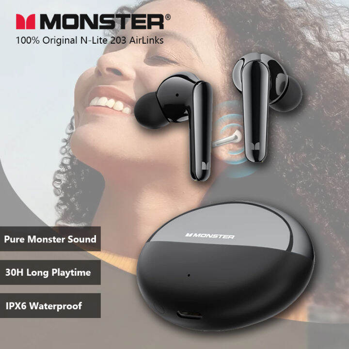 Monster N-Lite 203 AirLinks ไร้สายบลูทูธ5.1หูฟังกันน้ำ HIFI เสียง ...