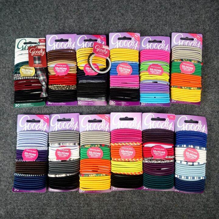 New Color Goody Non-Damage Series Hair Band Color Combination Ponytail ...