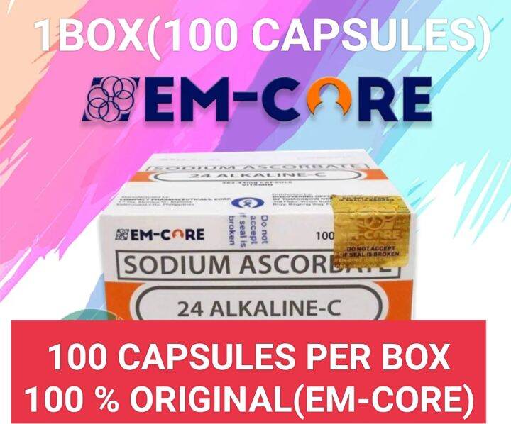 1BOX 24 ALKALINE C BY EMCORE/ALKALINE/VITAMIN C/ORIGINAL/NEW PACKAGING ...