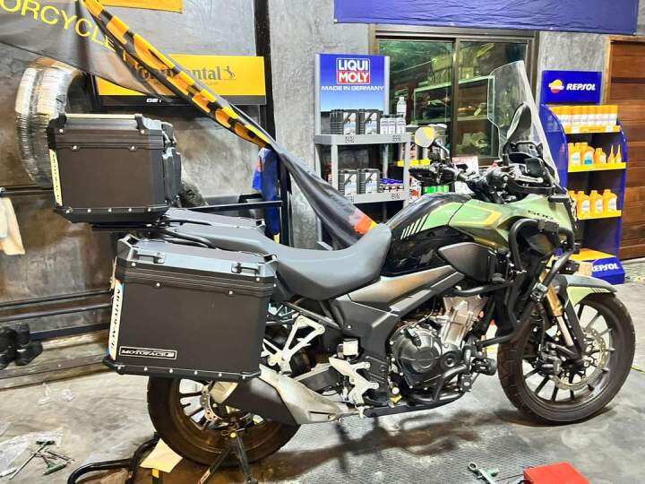 CB500X กล่องติดรถมอเตอร์ไซค์/งานอลูมิเนียมผสมพลาสติกสำหรับ Honda CB500X ...