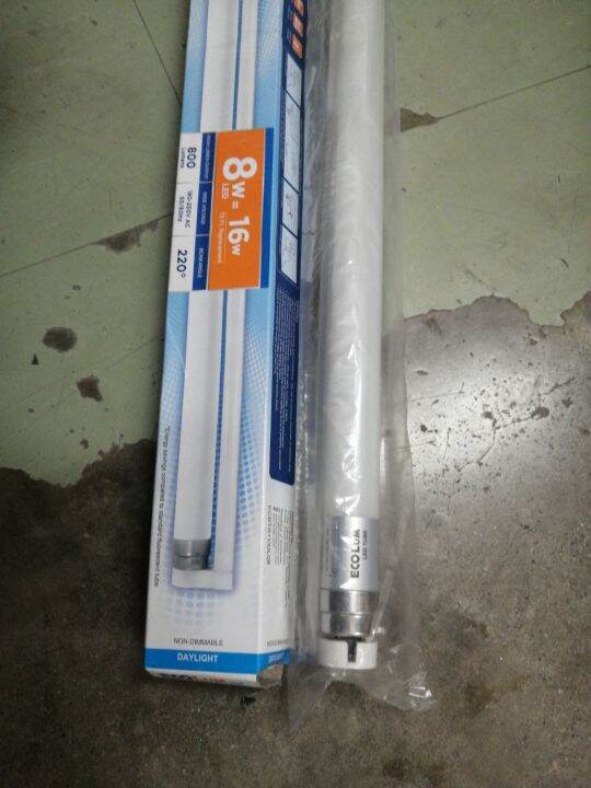 original Ecolum T8 led tube only daylight : 8w & 18w available! | Lazada PH