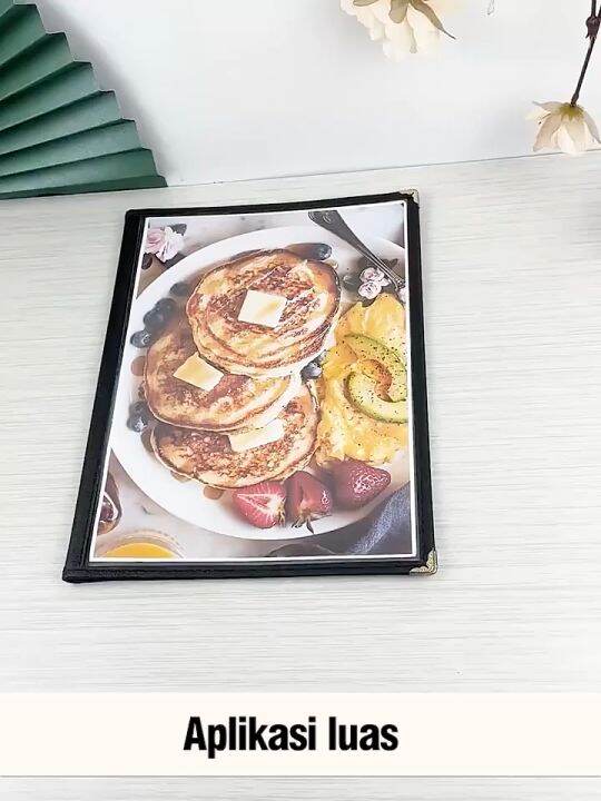 Stok saat ini! daftar menu makanan /pvc transparan Buku Resep A4 sampul ...