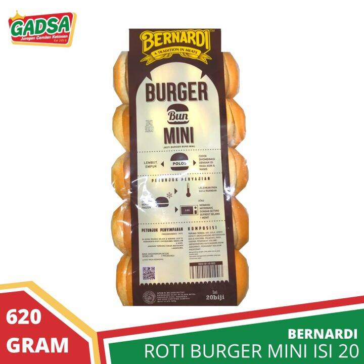 Roti Burger Mini Bernardi isi 20 Roti Burger Bernadi | Lazada Indonesia