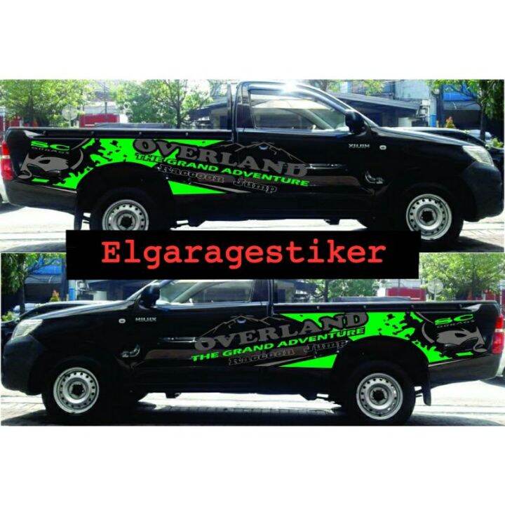 Stiker sticker mobil hilux single cabin cutting sticker overland stiker ...