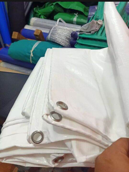 TERPAL A5 PUTIH UKURAN 12X12/P 12M/L 12M/SIAP PAKAI LENGKAP DENGAN RING ...