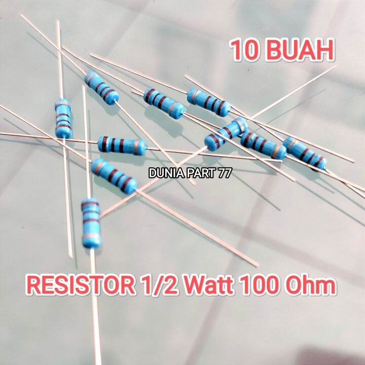 (10 bh) RESISTOR 1/2 WATT 100 OHM RESISTOR 1/2W 100 OHM RESISTOR 1/2WATT 100 OHM | Lazada Indonesia