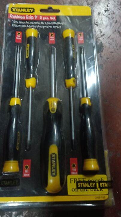 STANLEY #65-155 ,5 PCS TORX SET T5,T6,T8,T10,T15 | Lazada PH