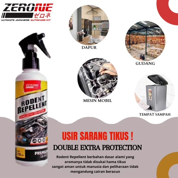 Rodent Rappelent Reppelent Obat Pengusir Tikus Pada Mesin Mobil Zerone | Lazada Indonesia